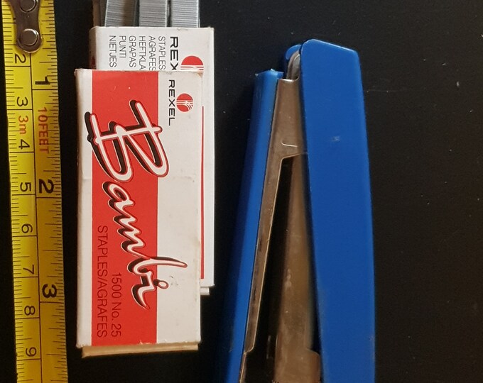Vintage Bambi Stapler Mini Pocket Piece Retro Item Unusual Colour ...