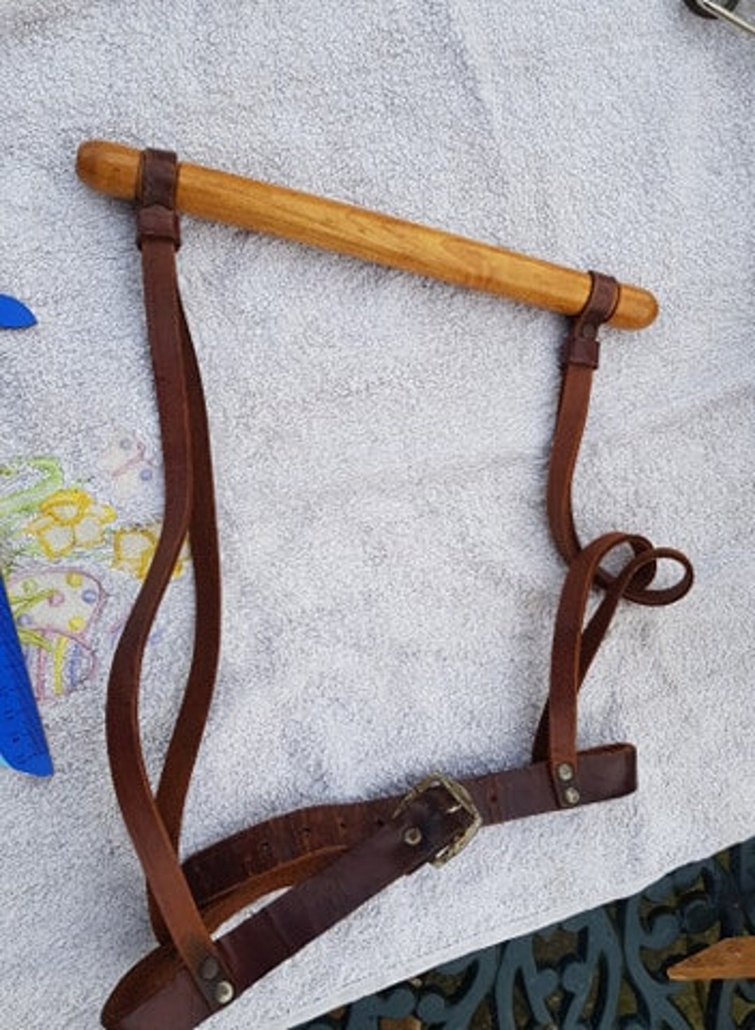 Vintage Victorian Antique Wooden Baby Reigns Hand Crafted Folk Art ...