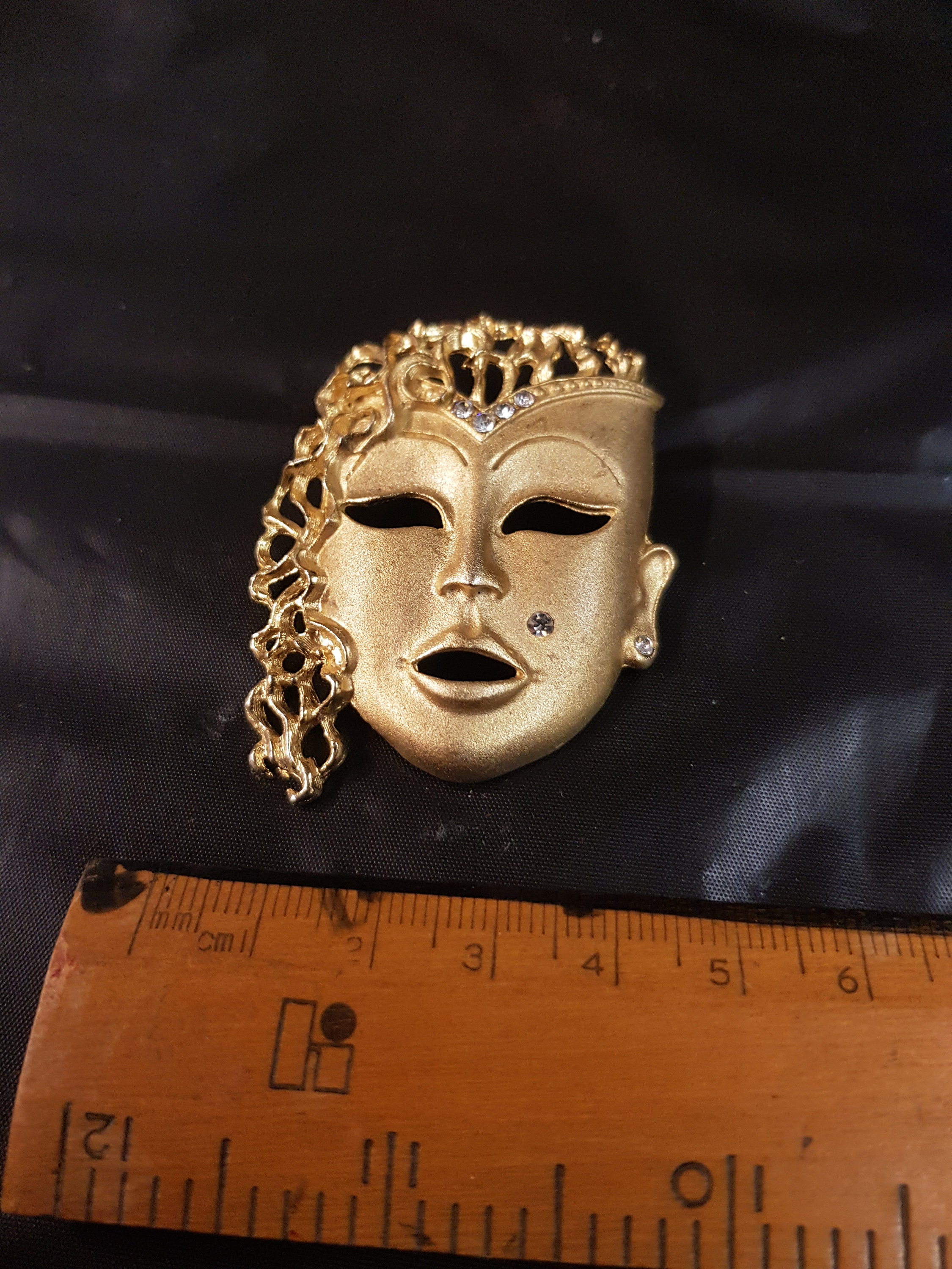 Vintage Kitsch 1960s Thai Style Oriental Mask Brooch With - Etsy UK