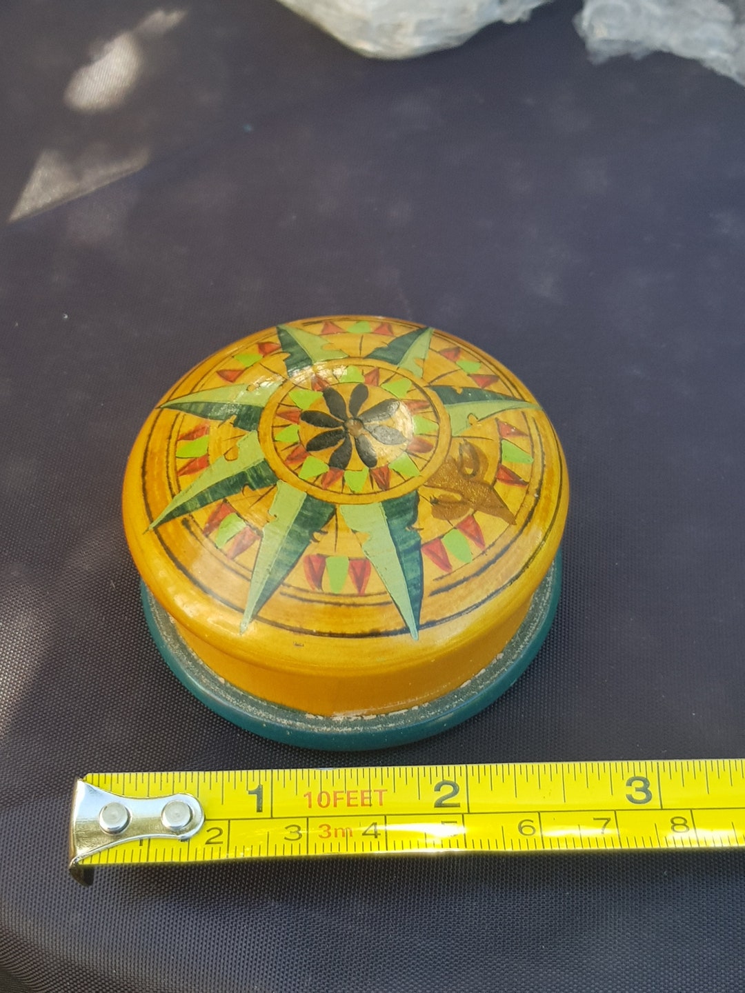 Antique Hand Painted Folk Art Victorian Snuff Box Wooden Piece - Etsy