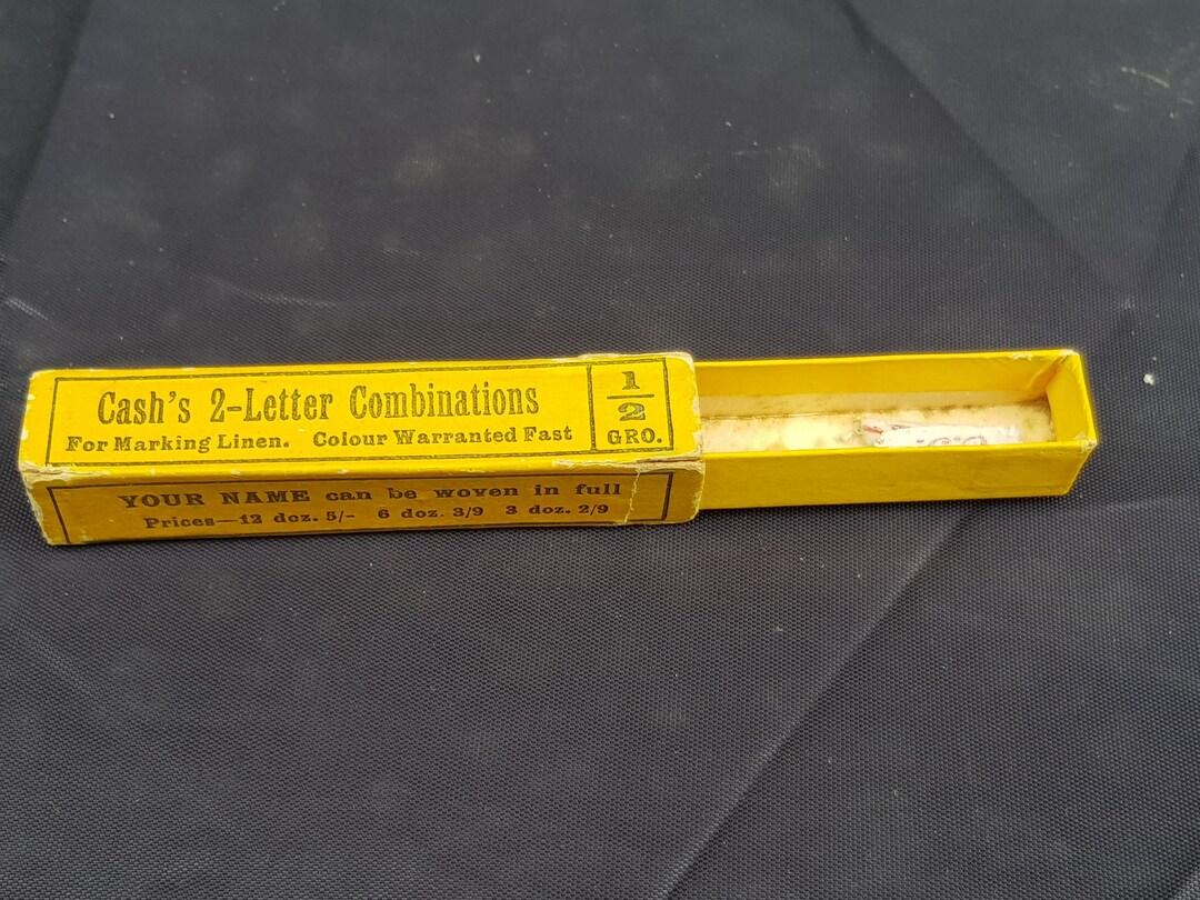Vintage 1920s 30s Linen Haberdashery Cloth Name Tags Sewing Piece ...