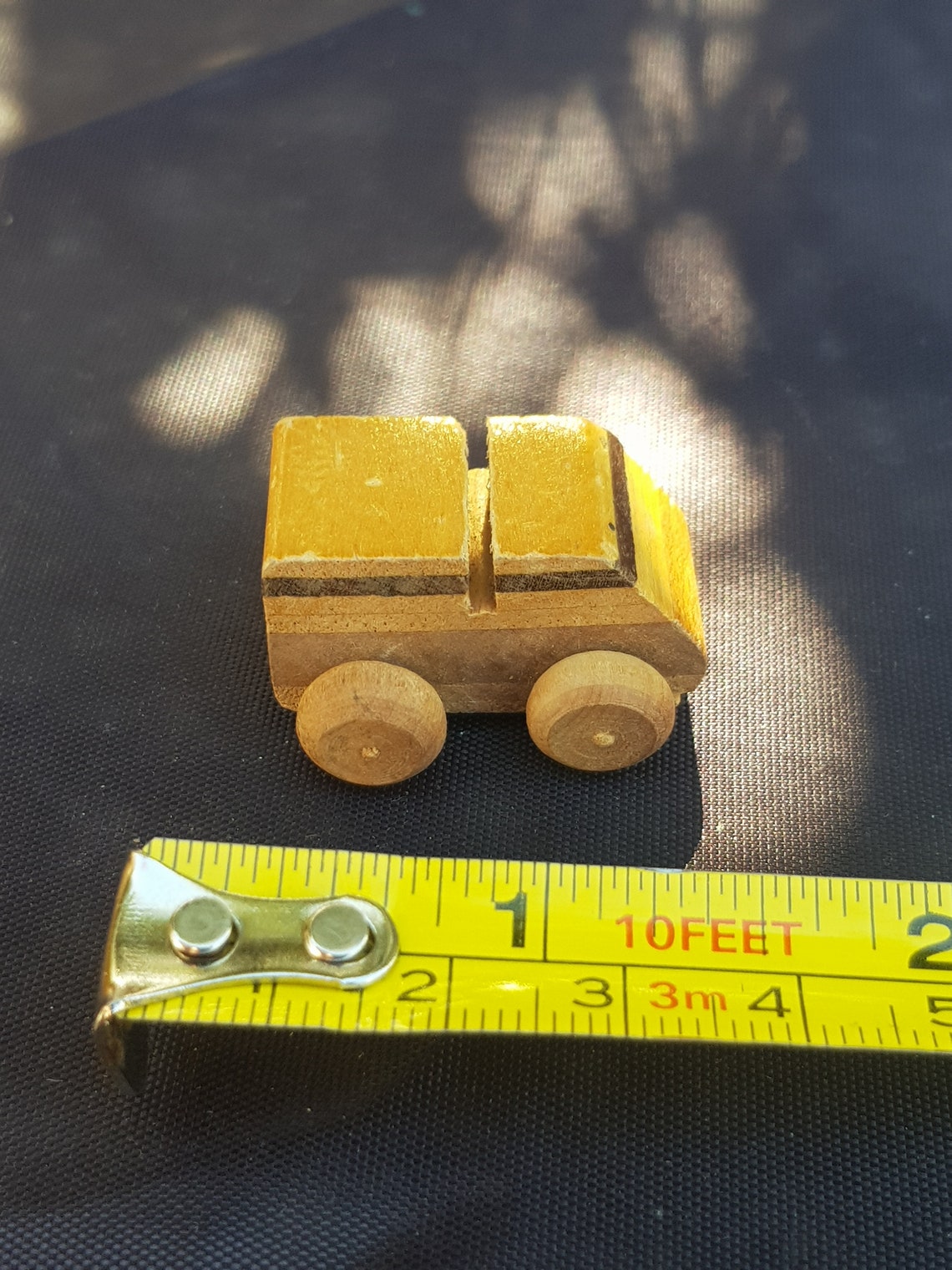 Vintage 1940s Scratch Built Wooden Mini Car Vehicle War Tank Van Piece ...