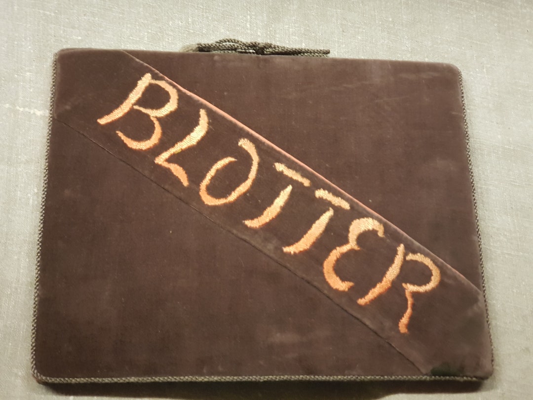 Antique Victorian Blotter Velvet Document Holder Piece 1900s Stationery ...