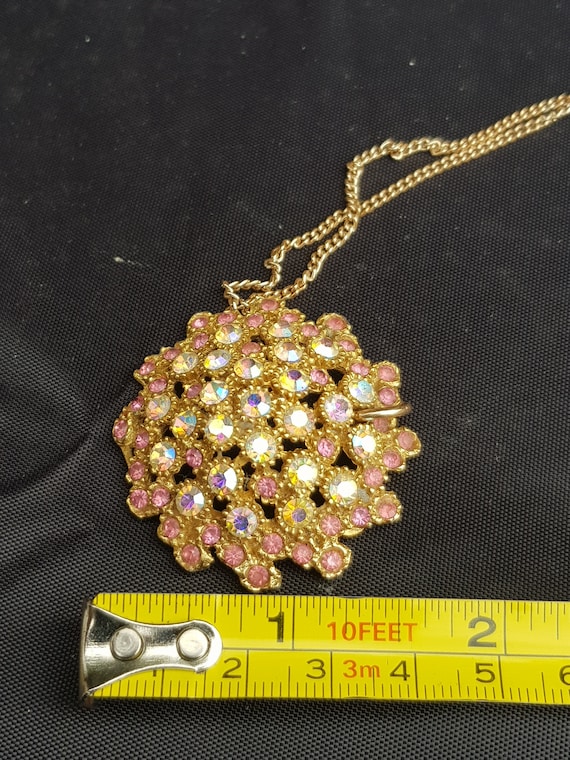 vintage green stone multi sparkle pendant jewellery n… - Gem