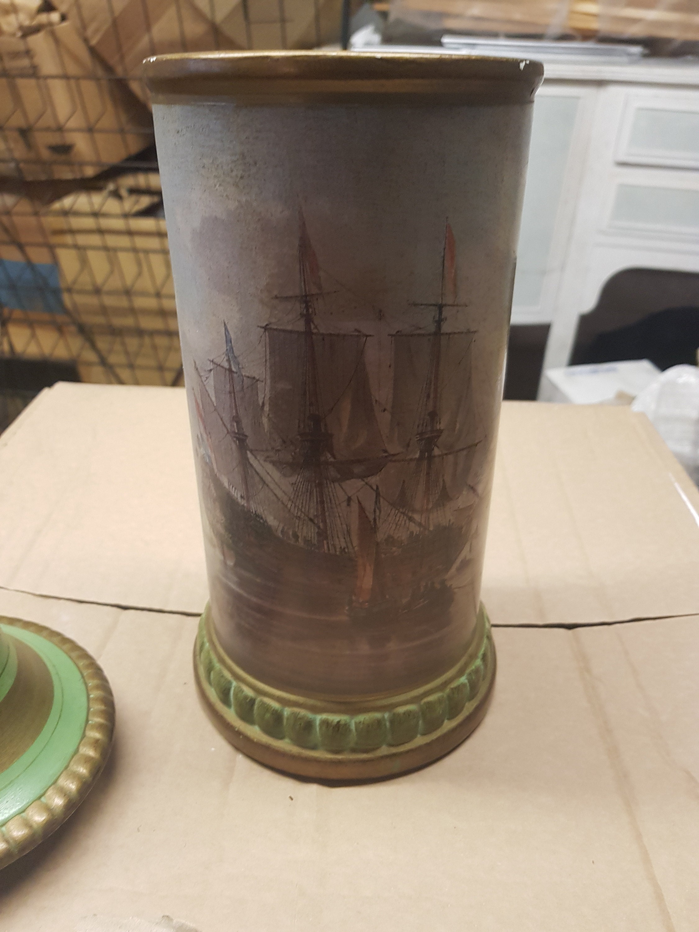 Large Storage Jar Ship Nautical Maritime Pottery Piece Large | Etsy