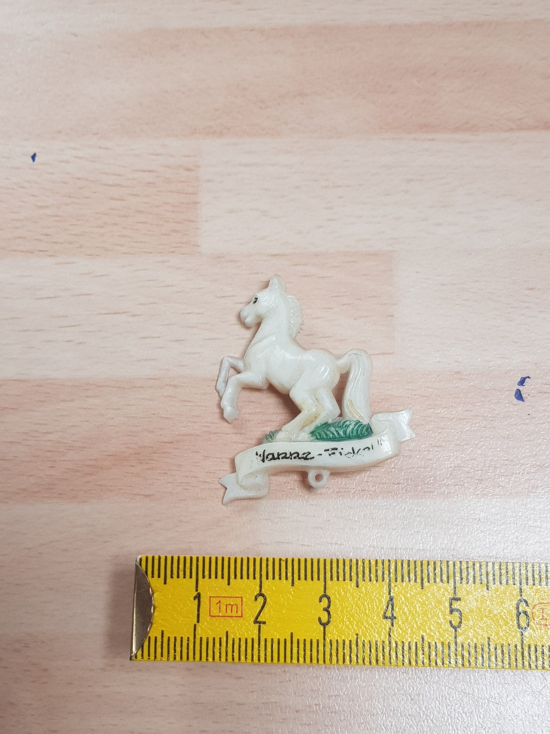 Antique 1930s German Souvenir Brooch Celluloid White Horse Hannover ...