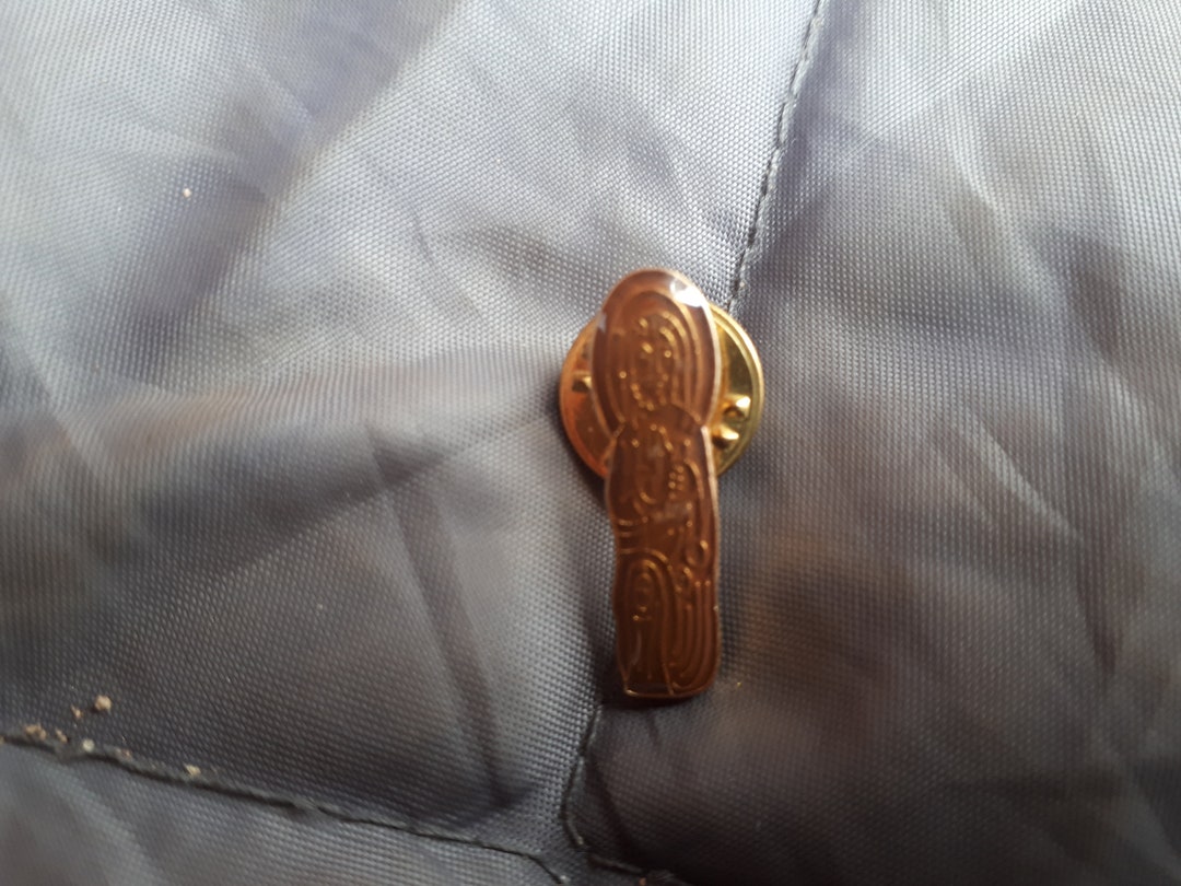 Vintage Unusual Mystical God Log Man Brooch - Eastern European? Kitsch ...