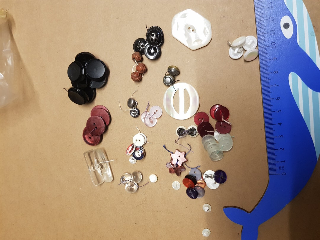 Vintage Antique Job Lot Buttons Craft Haberdashery Sewing Bits and ...