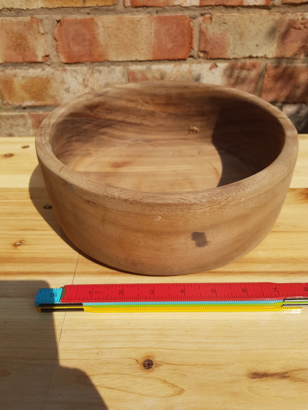 Antique 19th Century Large Hand Turned Wooden Communion Church Bowl ...