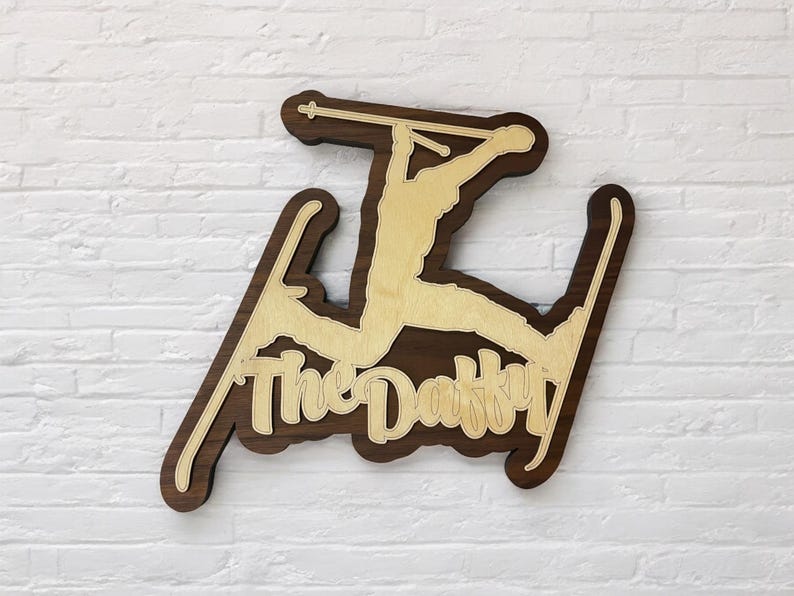 Skier Wall Art - the Daffy - Old School Skiing Tricks - Skier Cutouts ...