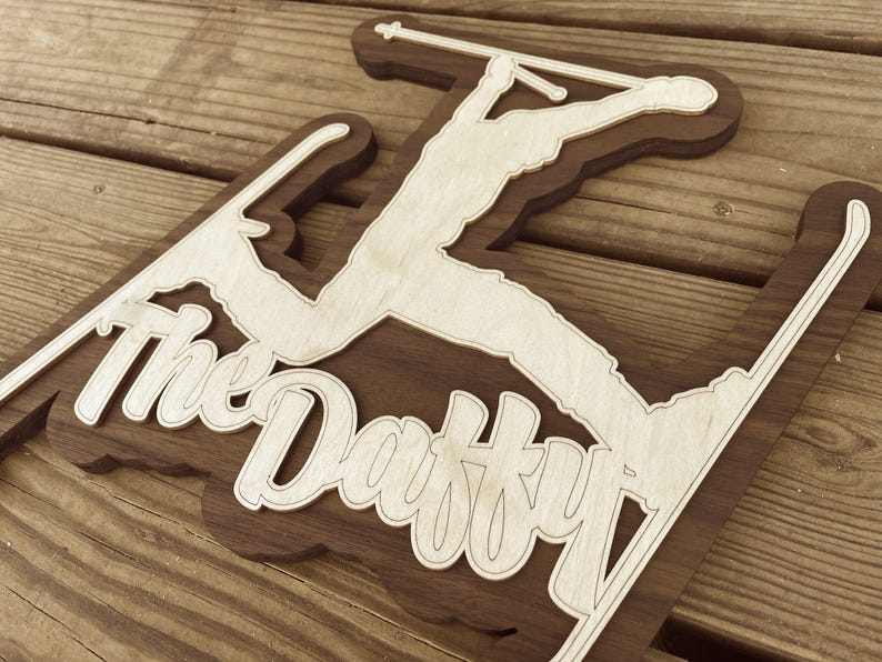 Skier Wall Art - the Daffy - Old School Skiing Tricks - Skier Cutouts ...
