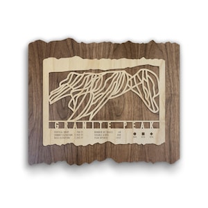 Granite Peak Ski Trail Map - Wood Wall Art - Etsy