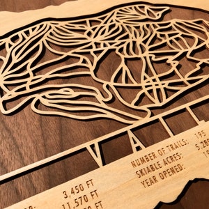 Vail Ski Decor Trail Map for Skiers & Snowboarders Vail Colorado Ski ...