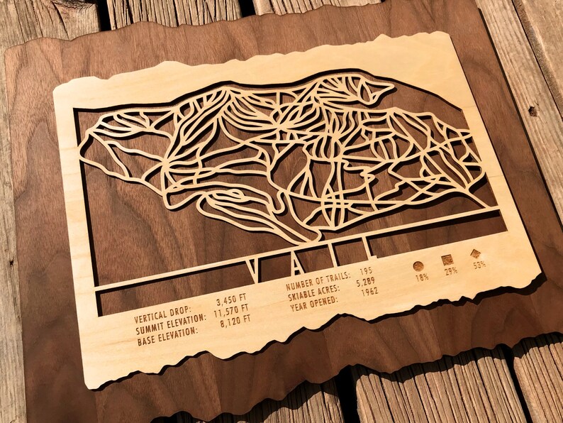 Vail Ski Decor Trail Map for Skiers & Snowboarders Vail - Etsy