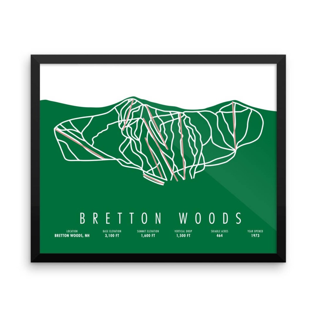 Bretton Woods Ski Trail Map Poster Print Wall Art - Etsy