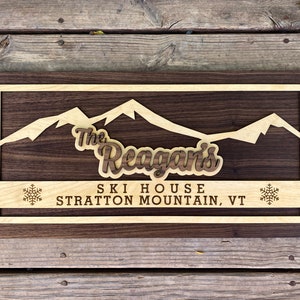 Mountain House-ski House Sign - Ski Decor for Your Family Lodge/house ...