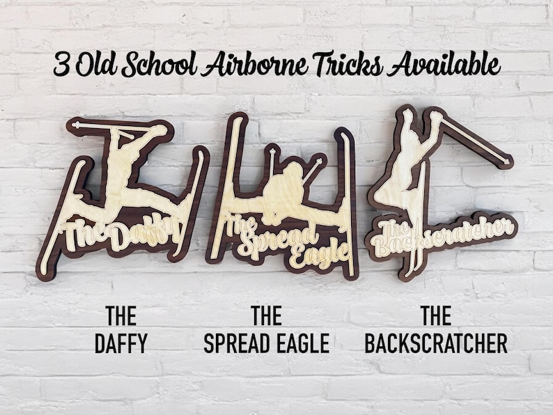 Skier Wall Art - the Daffy - Old School Skiing Tricks - Skier Cutouts ...