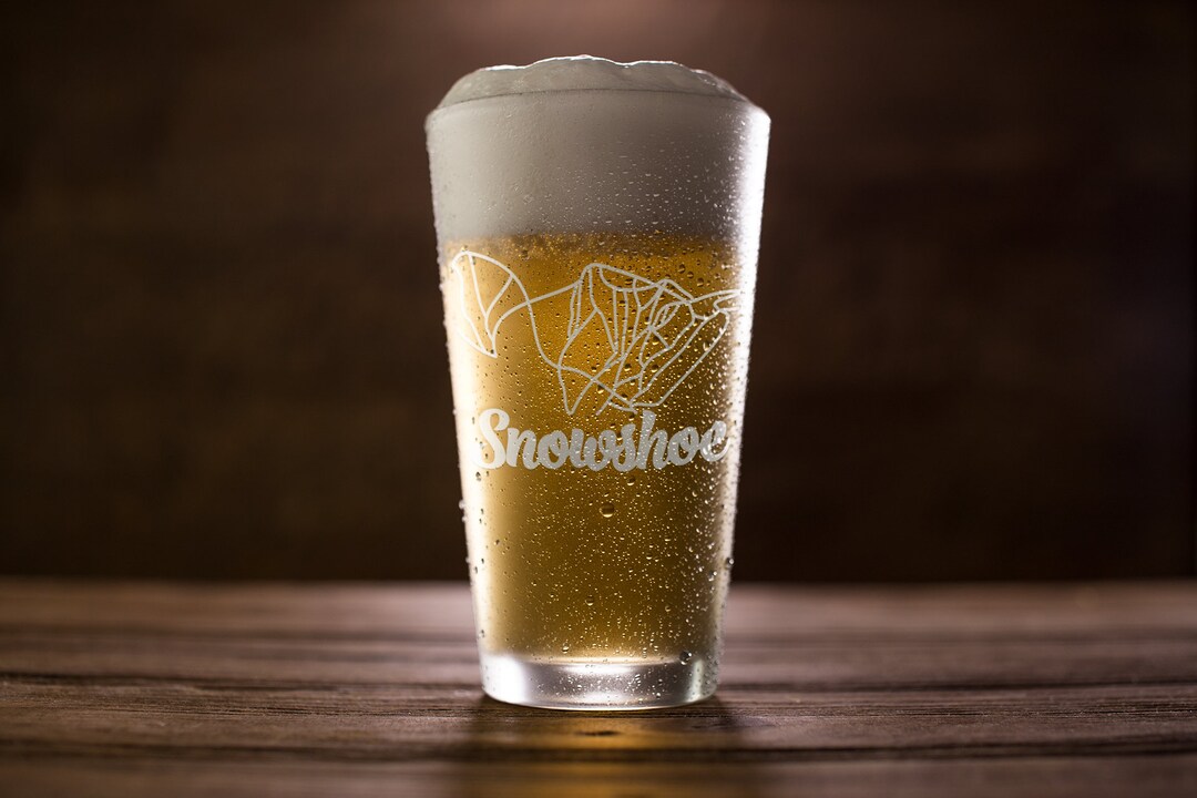 Snowshoe Pint Glass - Trail Map Ski Snowboard Gift - Etsy