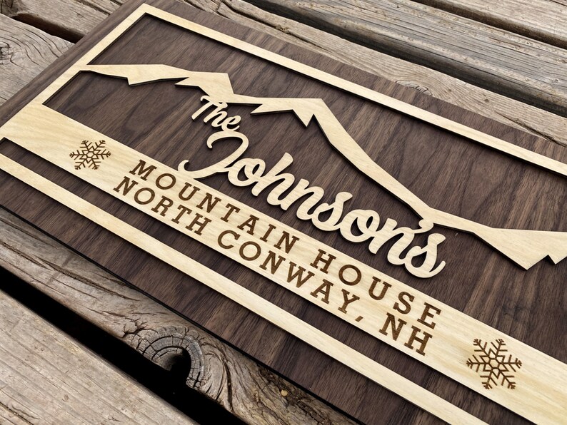 Mountain House-ski House Sign - Ski Decor for Your Family Lodge/house ...