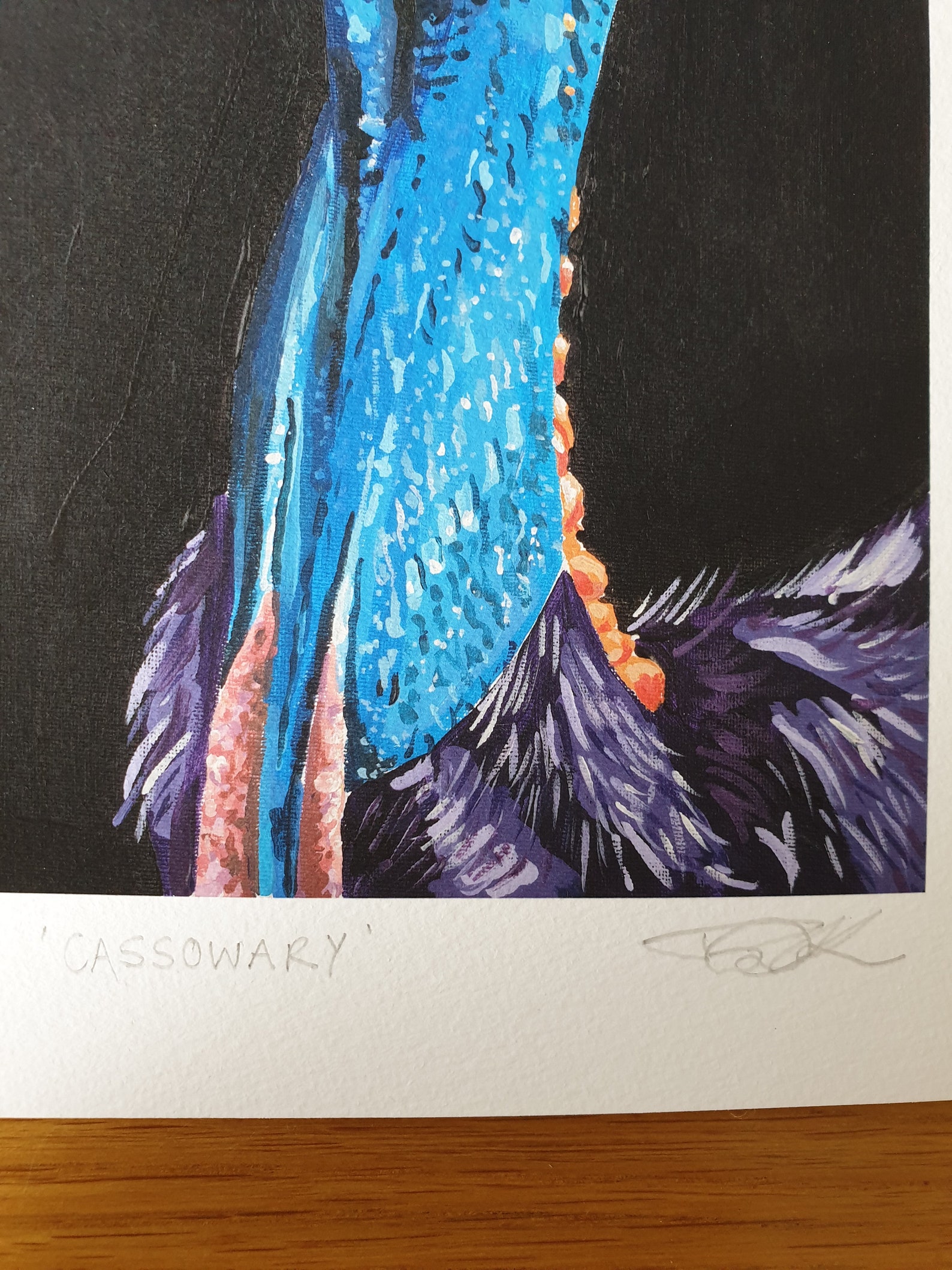 High Quality Art Print - 8x6" Image - Cassowary - From Original Artwork ...