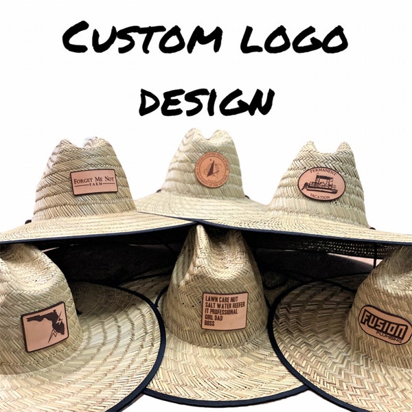 Custom Logo Patch Straw Hat - Etsy