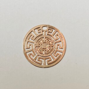 20 Coin Disc Textured Aztec Charm Light Gold 13mm (21423) - Etsy