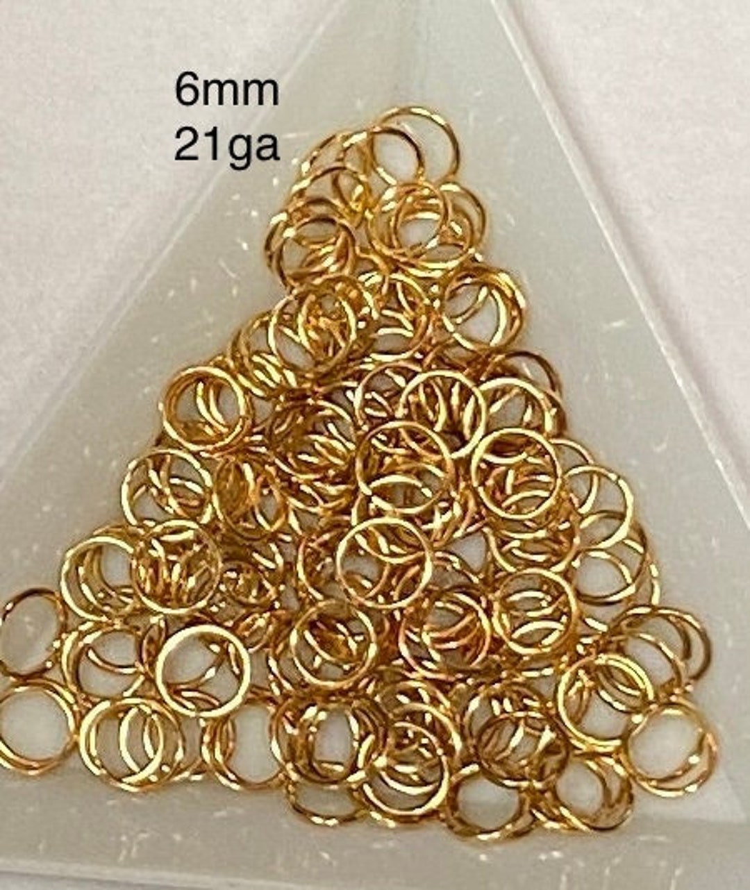 6mm 21ga Light Gold Plated Open Jump Rings (20986) - Etsy