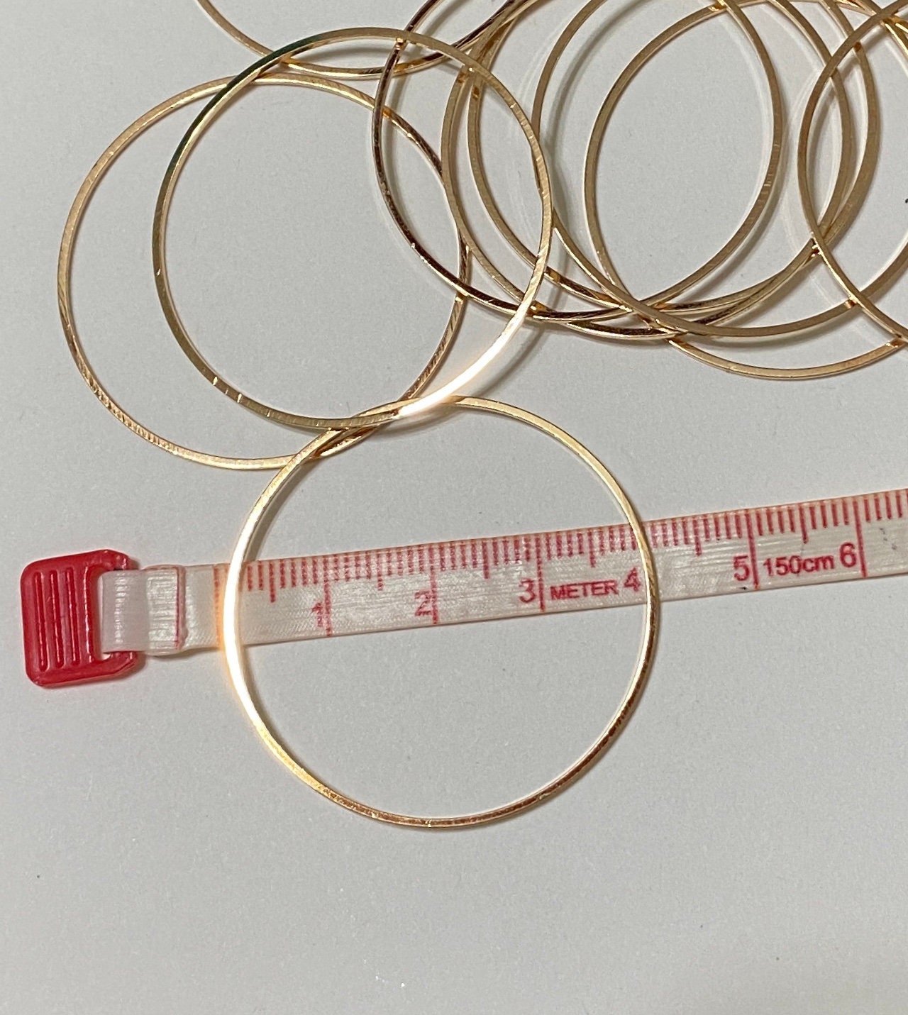10 Gold Plated Brass Circle Links 40mm 20331 - Etsy