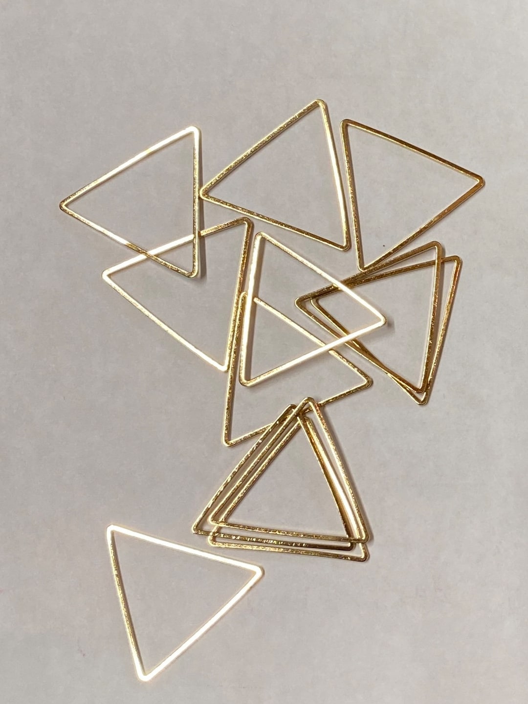 15 Gold Triangle Link Connector Pendant 24mm (21521) - Etsy