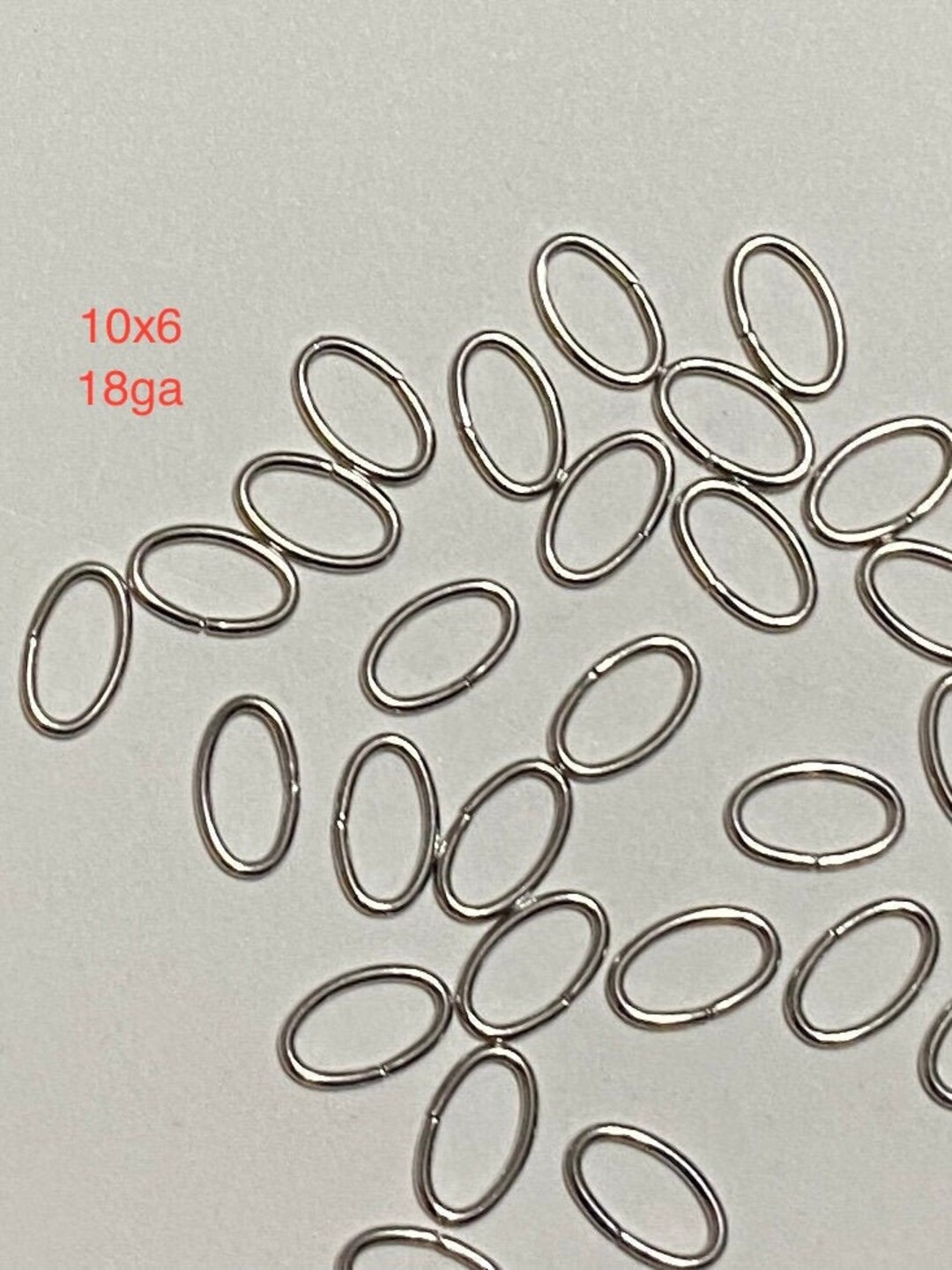Stainless Steel Oval Open Jump Rings 10mm X 6mm 18ga (20714) - Etsy