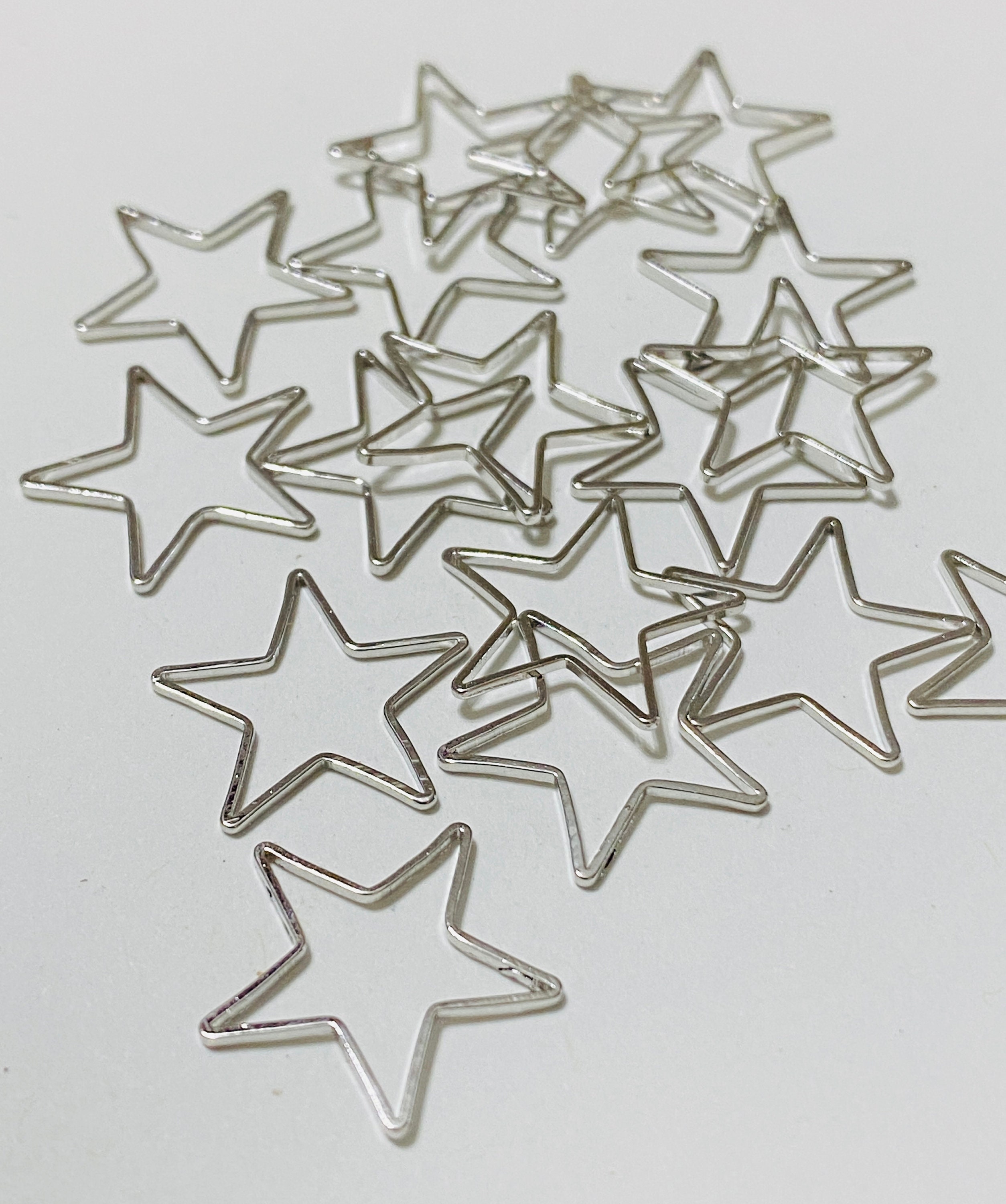 10 or 25 Pieces Star Link Connector Real 18K Gold Plated Brass - Etsy