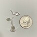 2 Silver Long Stem Rose Pendant/charm (20031) - Etsy