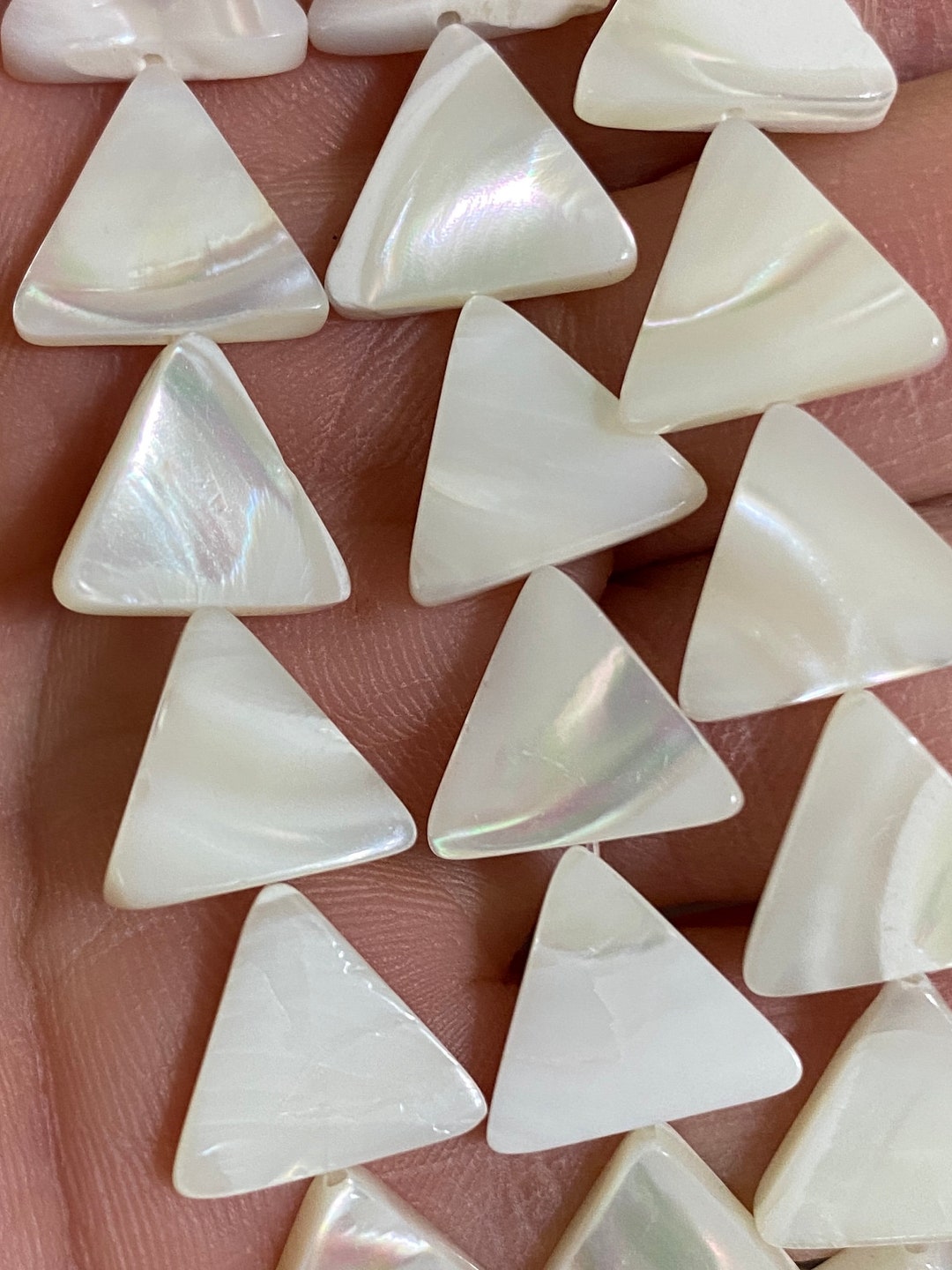 AAA Grade Mother of Pearl Triangle Beads 13mm (20205) - Etsy