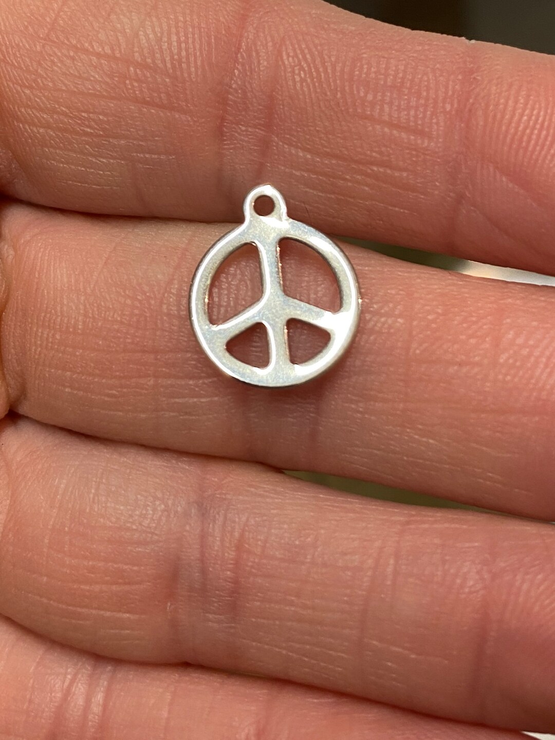 10 Stainless Steel Peace Sign Charms 15x12 21306 - Etsy