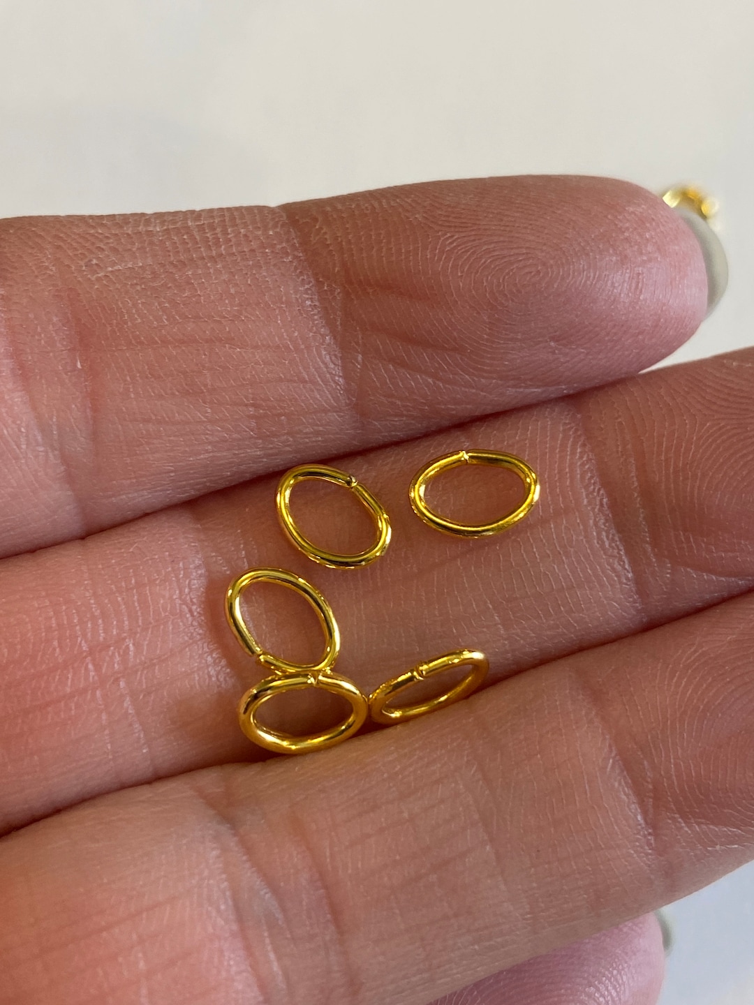 Gold Plated Oval Jump Rings 7mm X 5mm (21579) - Etsy