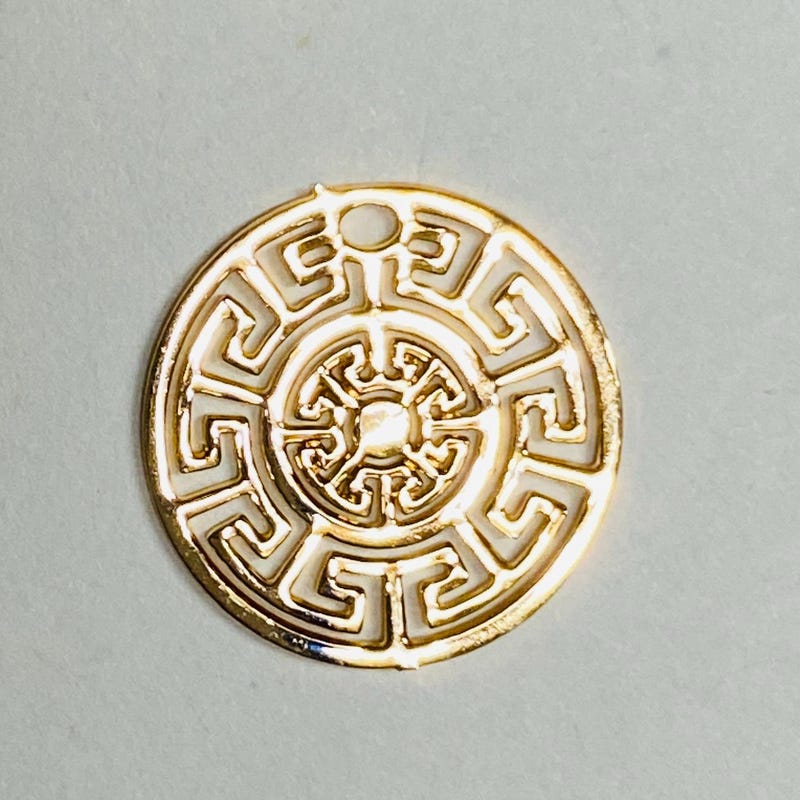 Gold Aztec Pendant - Etsy