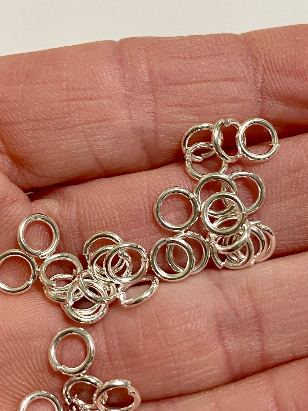 Quality Bright Silver Plated Brass Jump Rings 6mm 18ga Nickel Free ...