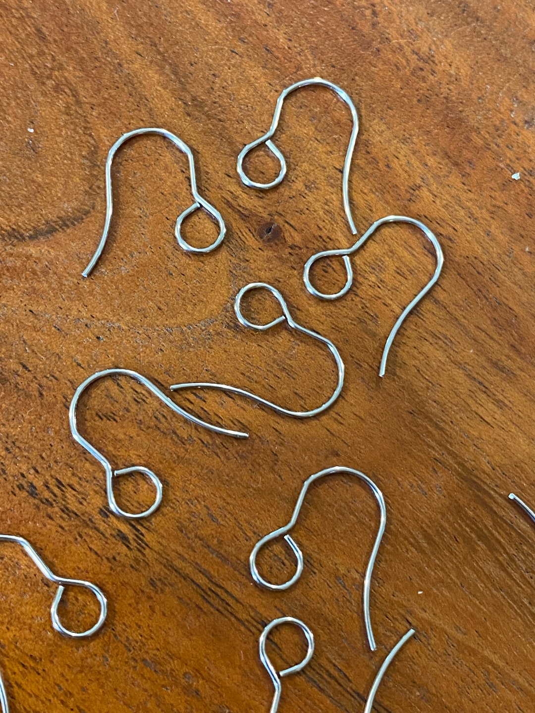 20 Large Loop Simple Ear Wire Stainless Steel Anti Tarnish for Clay ...