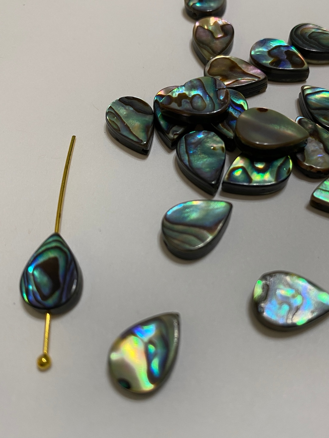 AAA Abalone Paua Shell Colorful Teardrop Beads 8mm X 12mm (20408) - Etsy