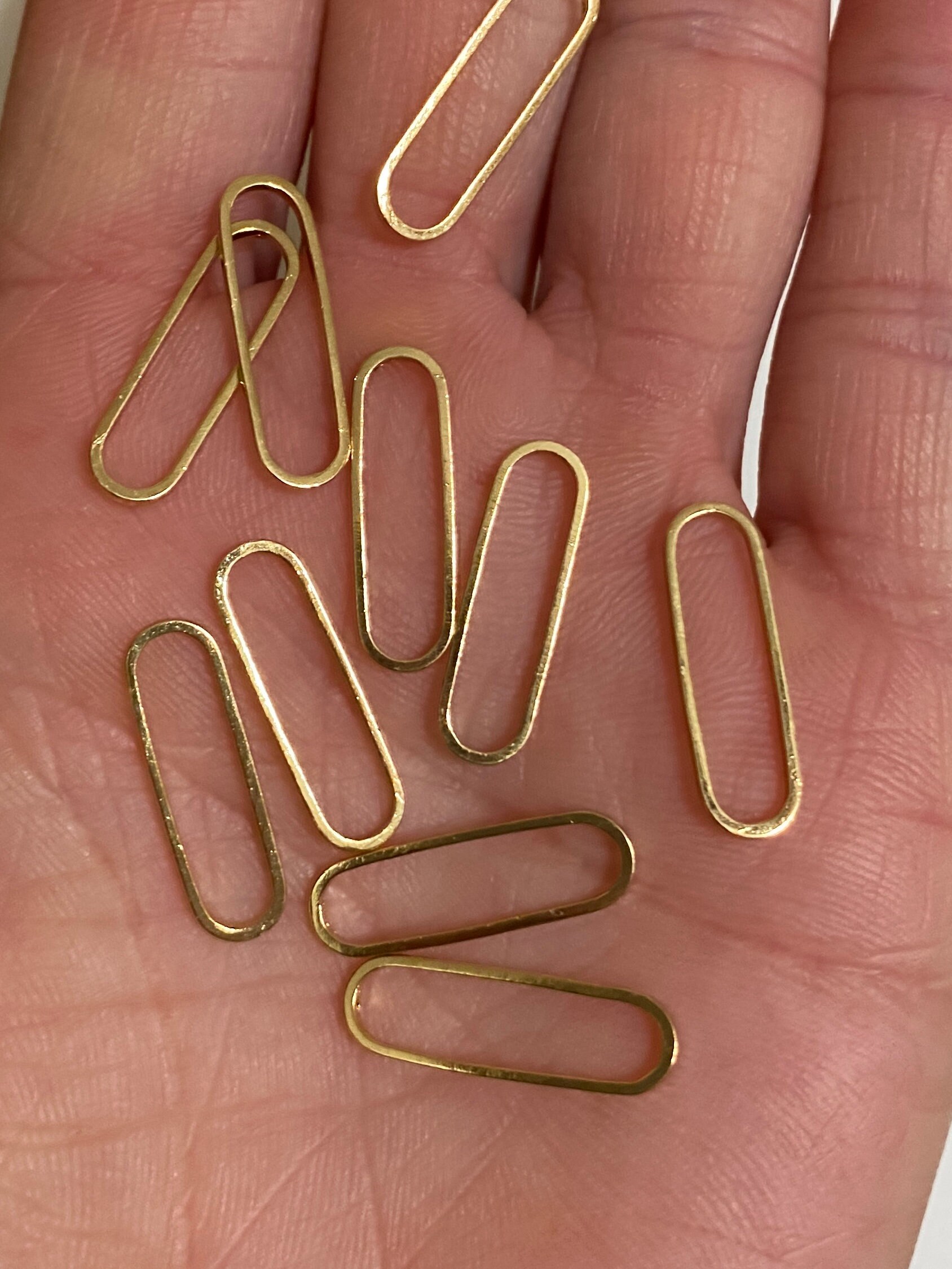 8 Oval Link Connector 18K Gold Plated 20mm X 6mm (20301) - Etsy