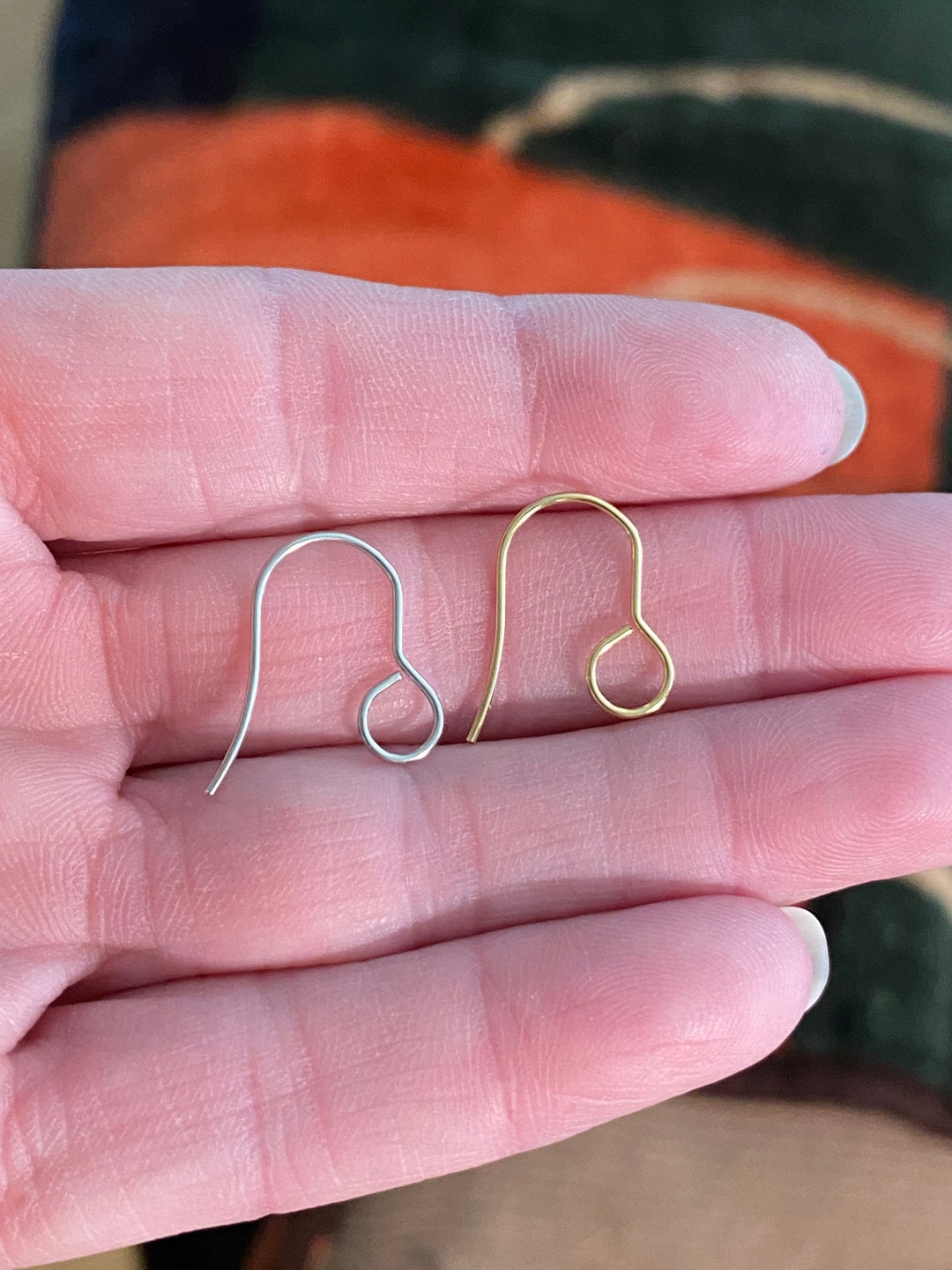 20 Large Loop Simple Ear Wire Stainless Steel/gold Anti Tarnish 21496 ...