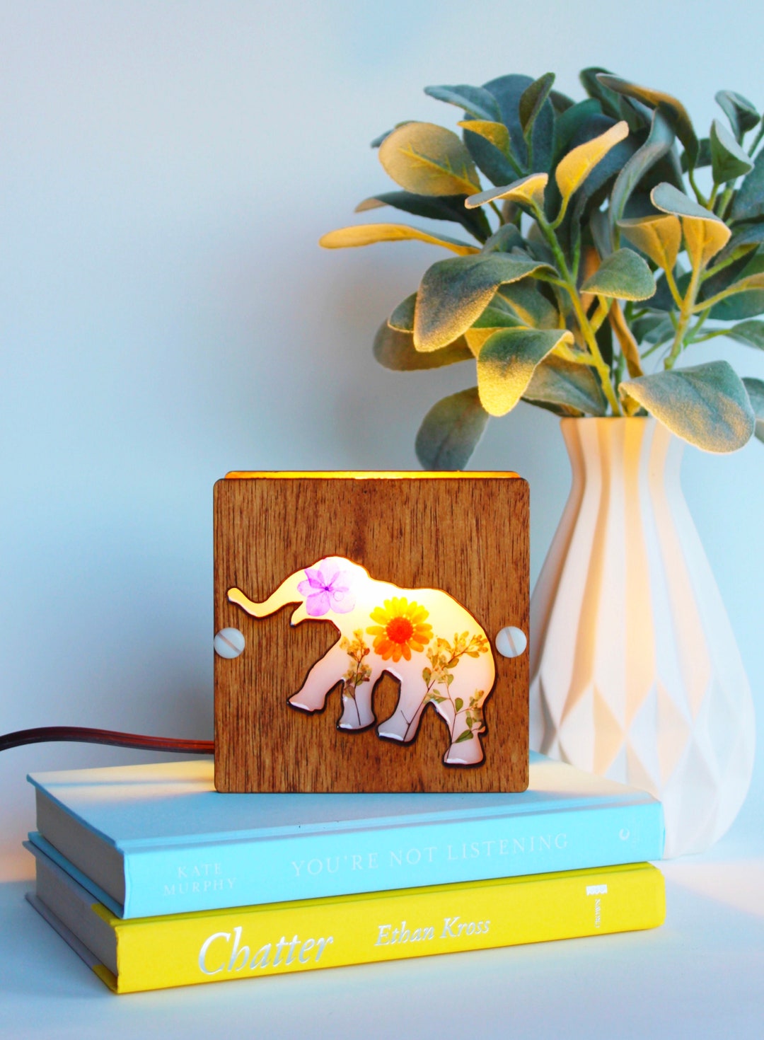 Elephant Lamp, Desk Lamps, Elephant Light, Elephant Lover Gift ...