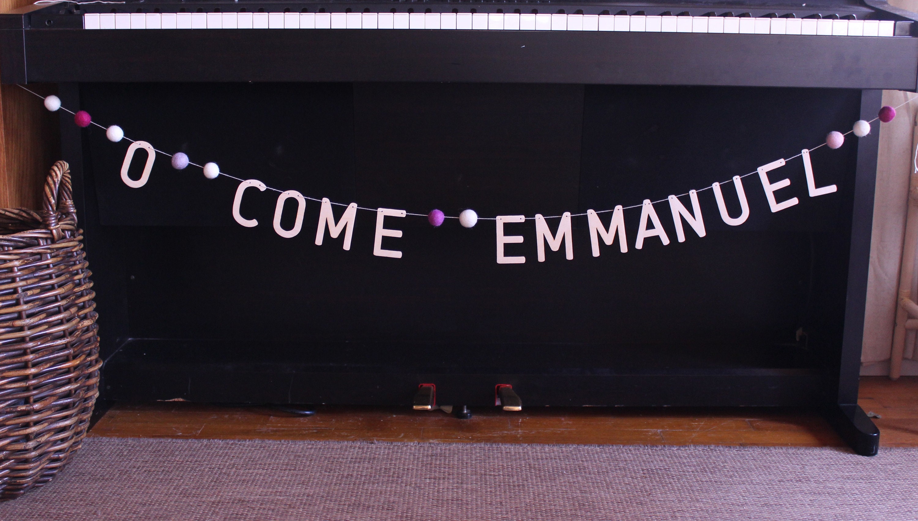 O Come Emmanuel Advent Garland Kit DIY Advent Banner Advent | Etsy