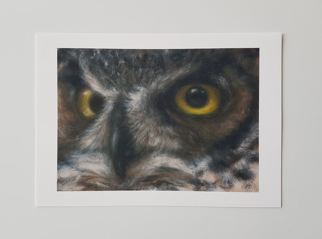 Eule KUNSTDRUCK / Eule Ölgemälde Fine Art Print / kleine Eule Wand ...