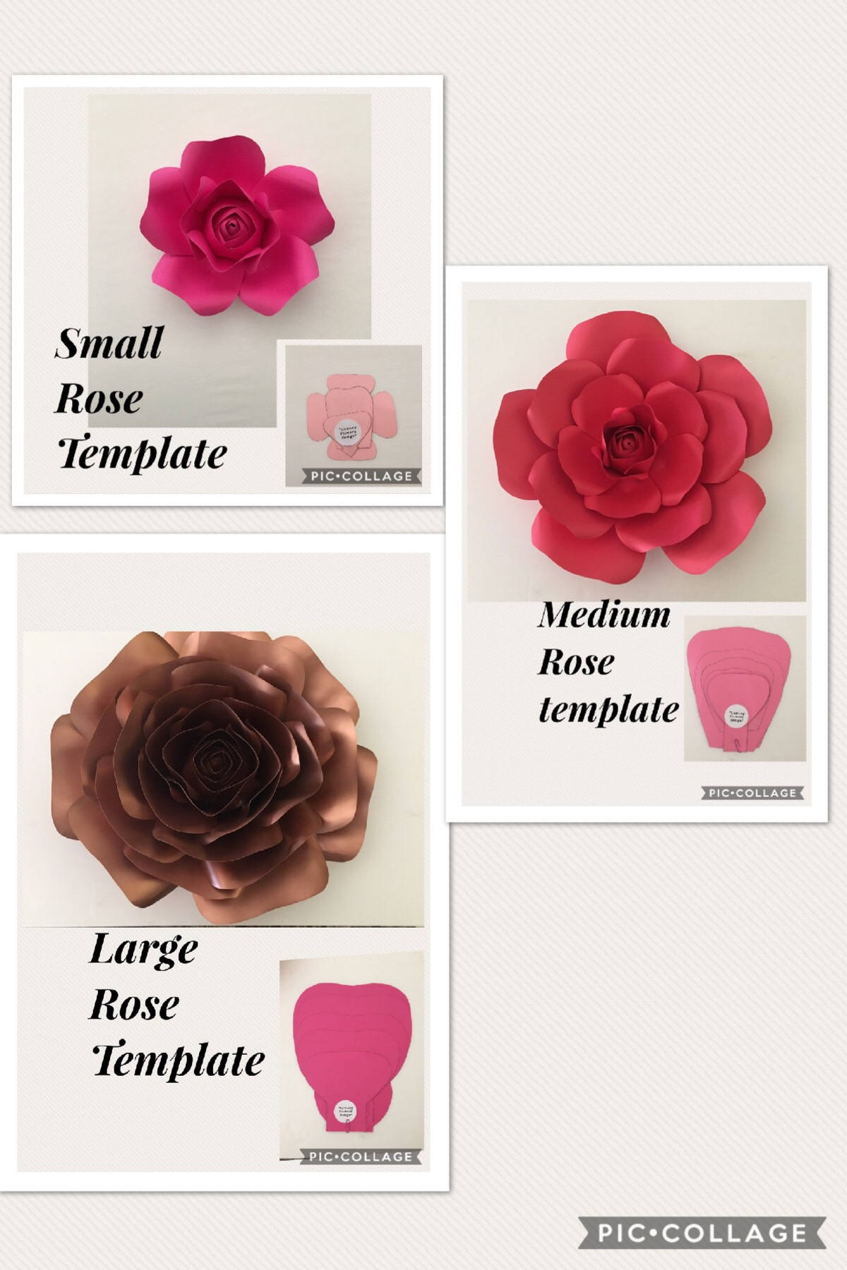 Hard Copy Paper Flower Template - Etsy