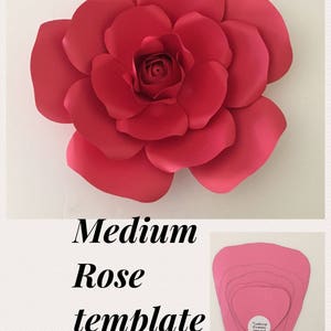 PDF Medium Rose Template - Etsy