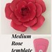 PDF Medium Rose Template - Etsy