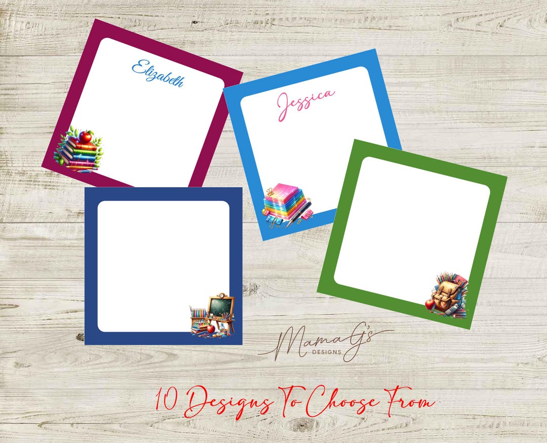 Teacher/school Personalized Sticky Notes / Note Pads - Etsy