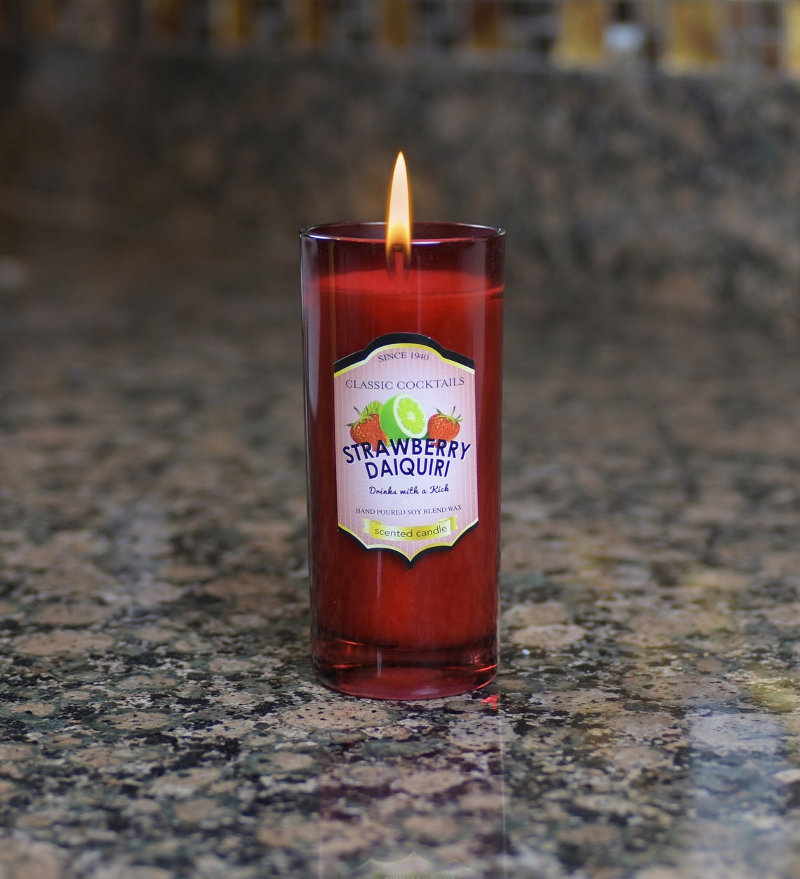 3-piece Large Shot Glass Candle Gift Set With Scents of Daiquiri ...