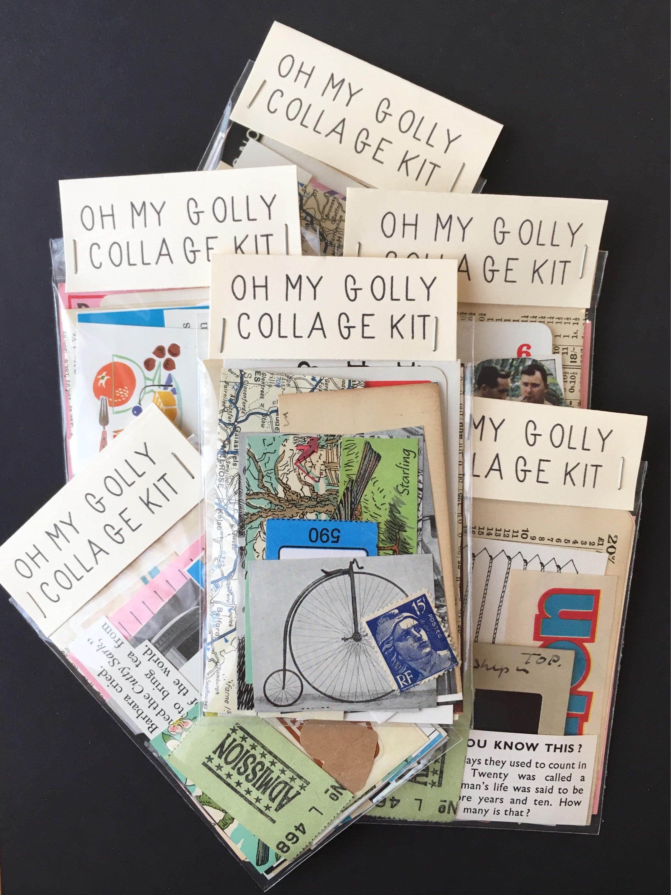 Mini DIY Collage Kit // Paper Ephemera // for Scrapbooking and Junk ...
